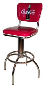Coke Arched Seatback Bar Stool