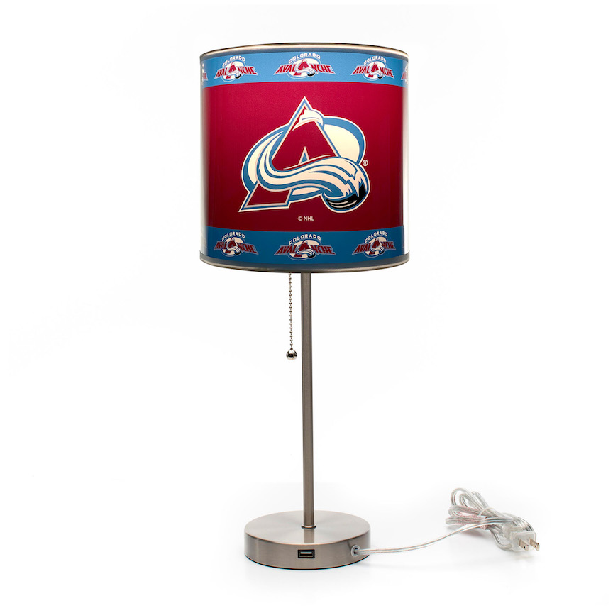 Colorado Avalanche Chrome Table Lamp