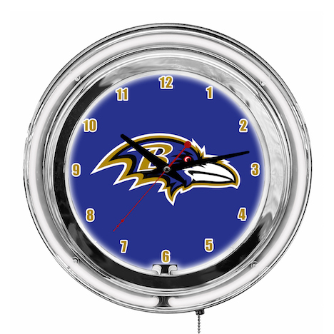 Baltimore Ravens 14" Neon Clock