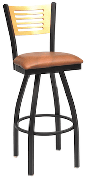 Cut-Out 5 Slot Bowed Barstool