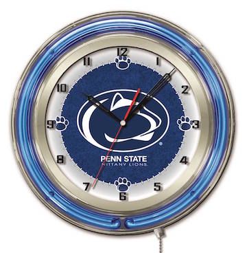 Penn State Neon Clock 19"