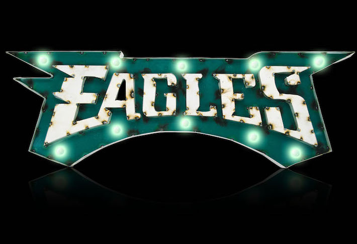 Philadelphia Eagles Recycled Lighted Sign