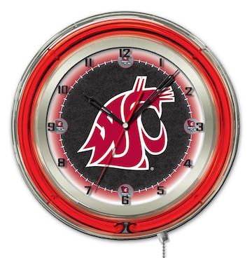 Washington State Neon Clock 19"