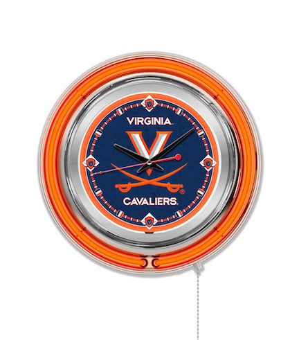 Virginia Neon Clock 15"