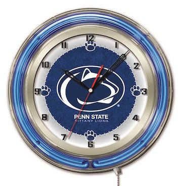 Penn State Neon Clock 19"
