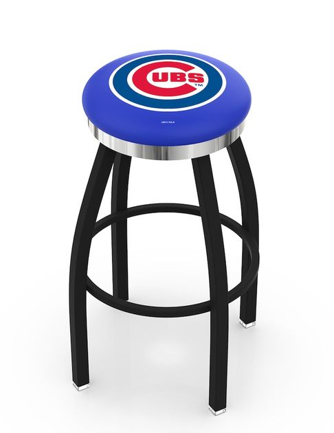 Chicago Cubs Chrome Ring Swivel Stool