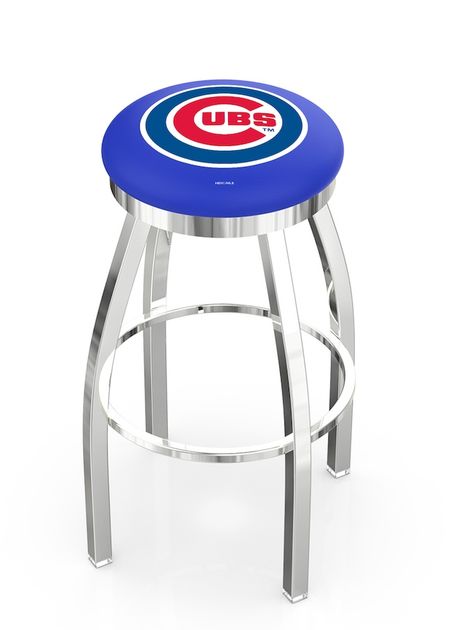 Chicago Cubs Ring Chrome Swivel Stool