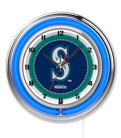 Seattle Mariners Neon Clock 19"