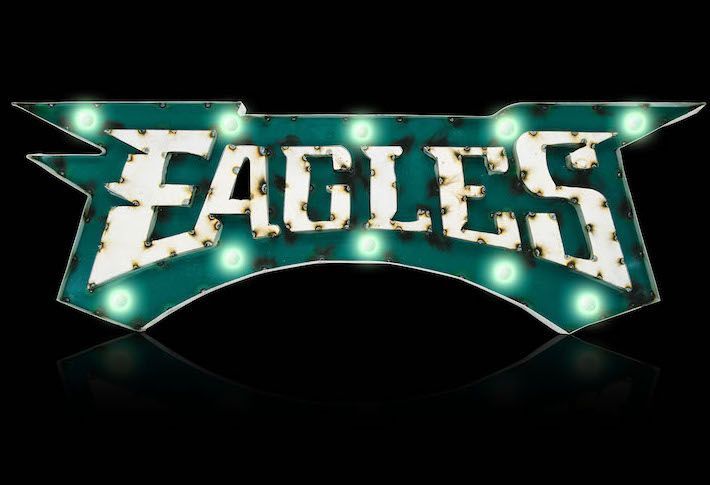 Philadelphia Eagles Recycled Lighted Sign