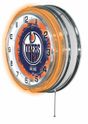 Edmonton Oilers Neon Clock 19"
