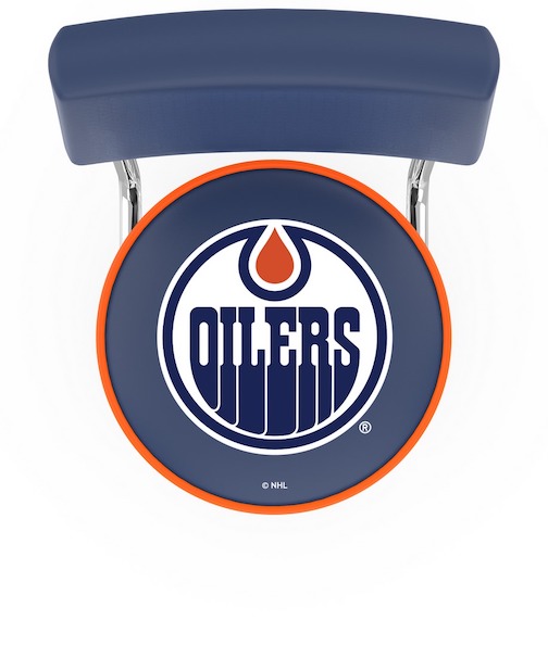 Edmonton Oilers Logo Seatback Bar Stool