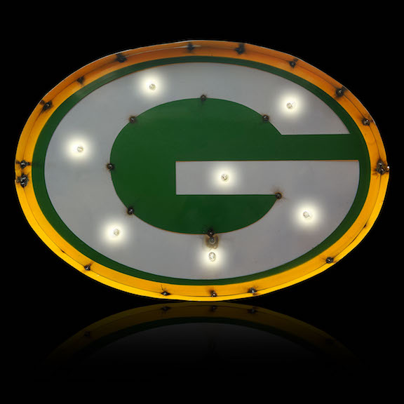 Green Bay Packers Logo Recycled Sign