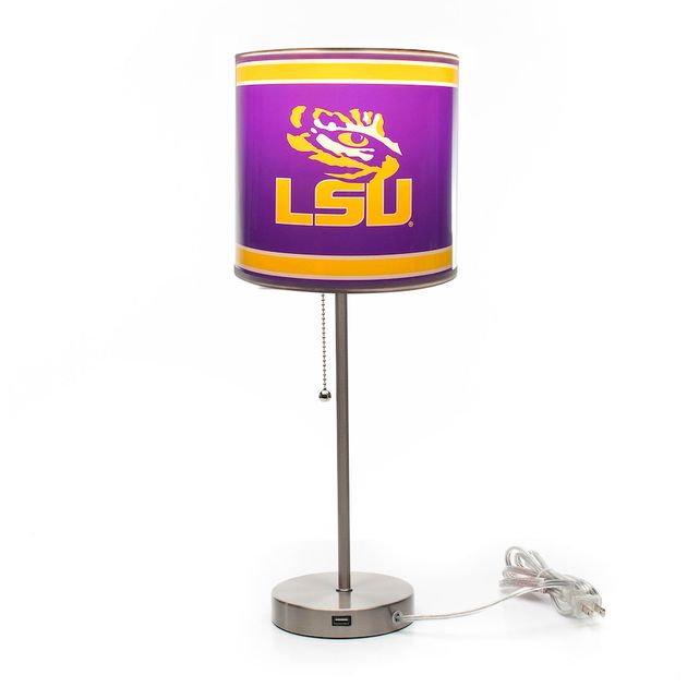 LSU Chrome Table Lamp