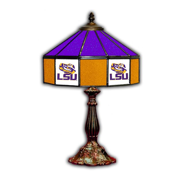 LSU 21" Glass Table Lamp
