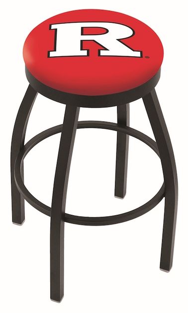 Rutgers Black Ring Swivel Stool