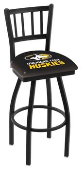 Michigan Tech Jailhouse Back Swivel Stool