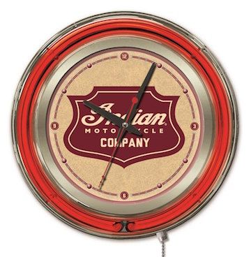 Indian Motorcycle Company Neon Clock 15"