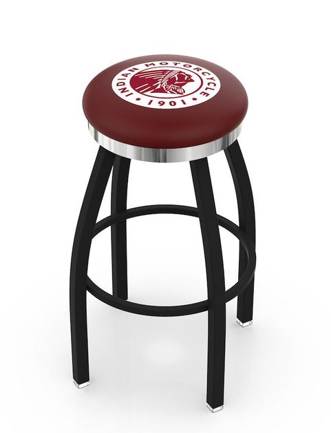Indian Motorcycle Chrome Ring Swivel Stool