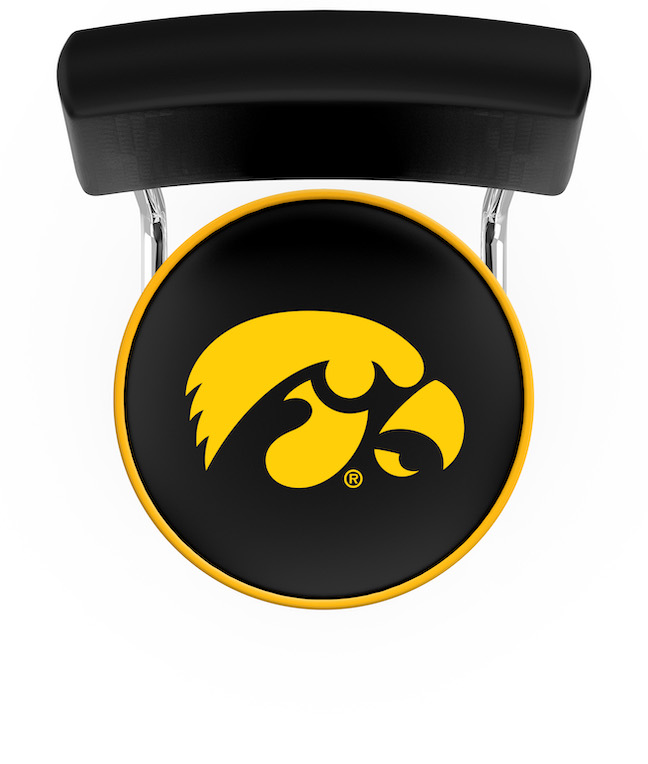 Iowa Logo Seatback Bar Stool