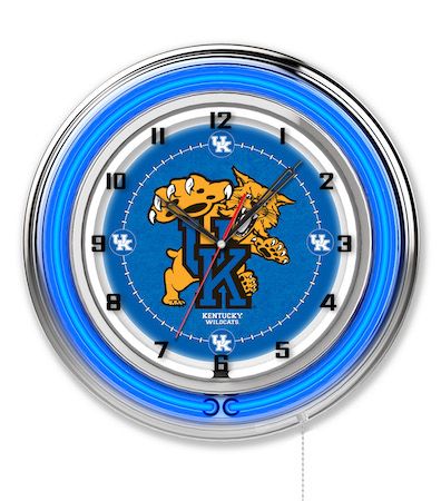 Kentucky Wildcat Neon Clock 19"