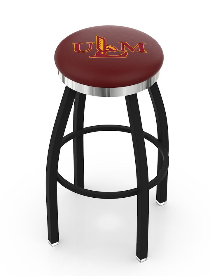 Louisiana Monroe Chrome Ring Swivel Stool