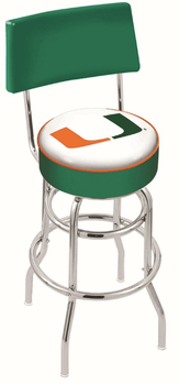 Miami Logo Seatback Bar Stool