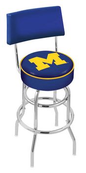 Michigan Logo Seatback Bar Stool