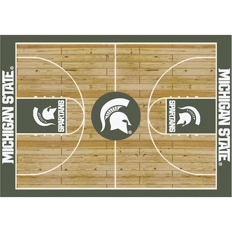 Michigan State Courtside Rug