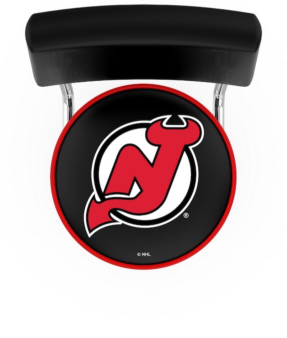 New Jersey Devils Logo Seatback Bar Stool
