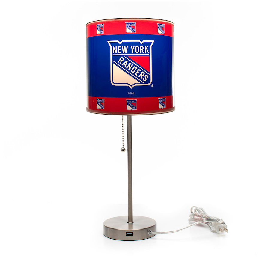 New York Rangers Chrome Table Lamp