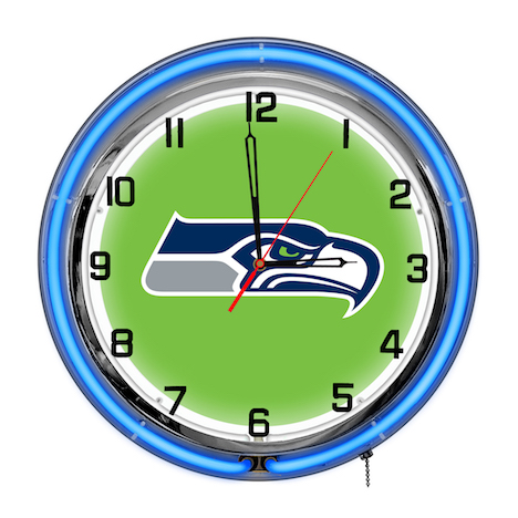 Seattle Seahawks 18" Neon Clock