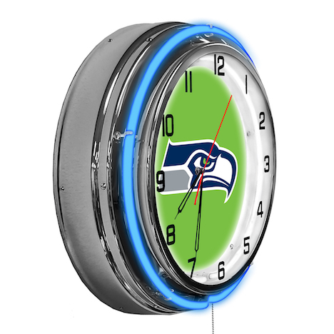 Seattle Seahawks 18" Neon Clock