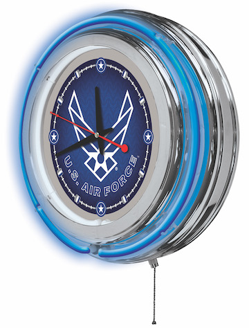 U.S. Air Force Neon Clock 15"