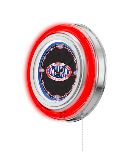 NHRA Drag Neon Clock 15"