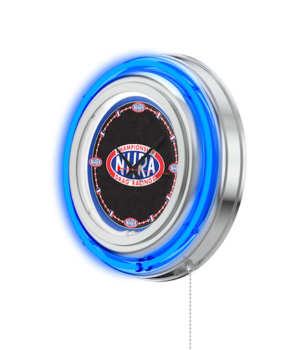 NHRA Drag Neon Clock 15"