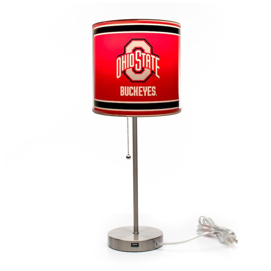 Ohio State Chrome Table Lamp
