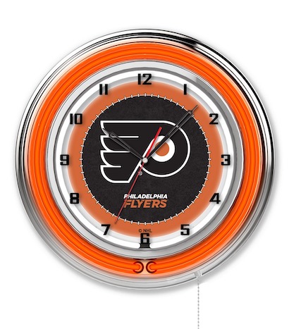 Philadelphia Flyers Neon Clock 19"