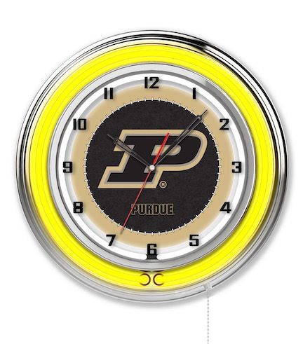 Purdue Neon Clock 19"