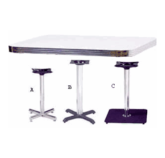 Rectangular Diner Booth Table