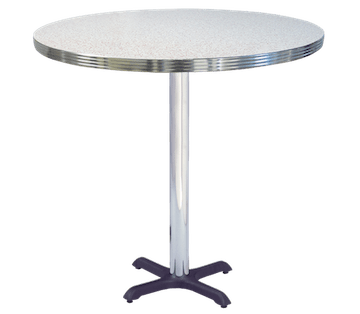 Red Glacier Round Retro Diner Table