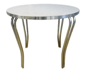 Red Glacier Round Retro Diner Table