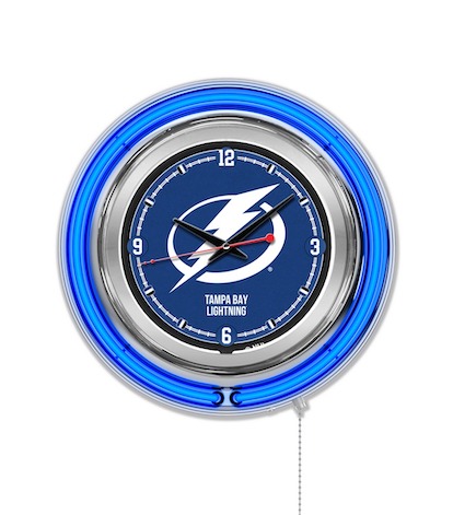 Tampa Bay Lightning Neon Clock 15"