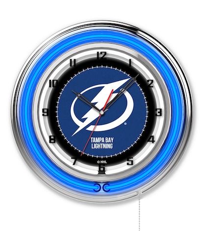 Tampa Bay Lightning Neon Clock 19"