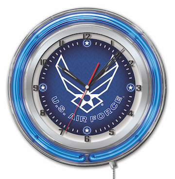 U.S. Air Force Neon Clock 19" 1