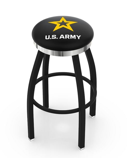 U.S. Army Chrome Ring Swivel Stool
