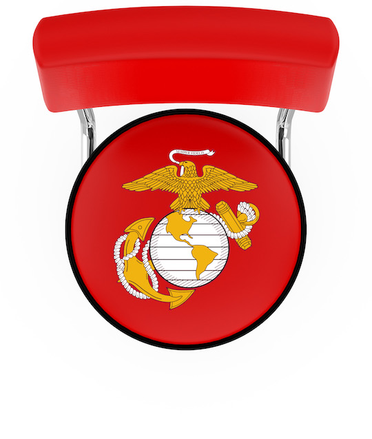 U.S. Marine Corps Seatback Bar Stool R/Y