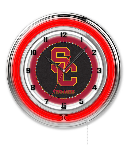 USC Neon Clock 19"