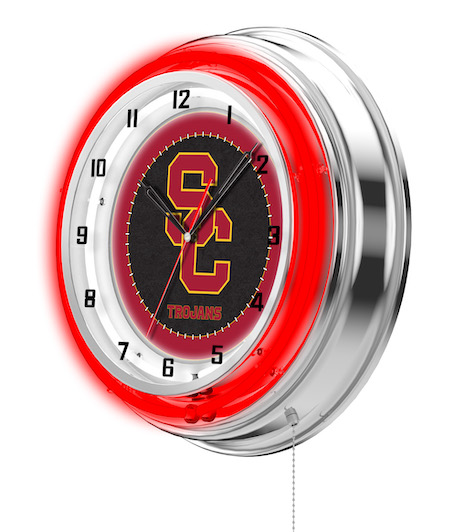 USC Neon Clock 19"