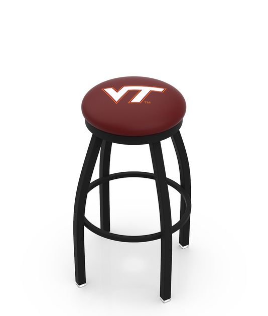 Virginia Tech Black Ring Swivel Stool