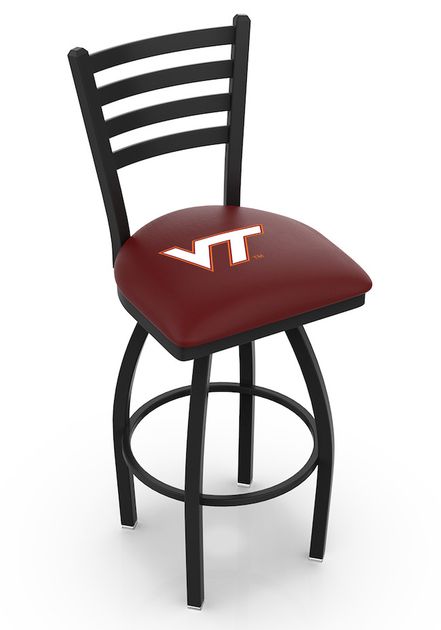 Virginia Tech Ladder Back Swivel Stool